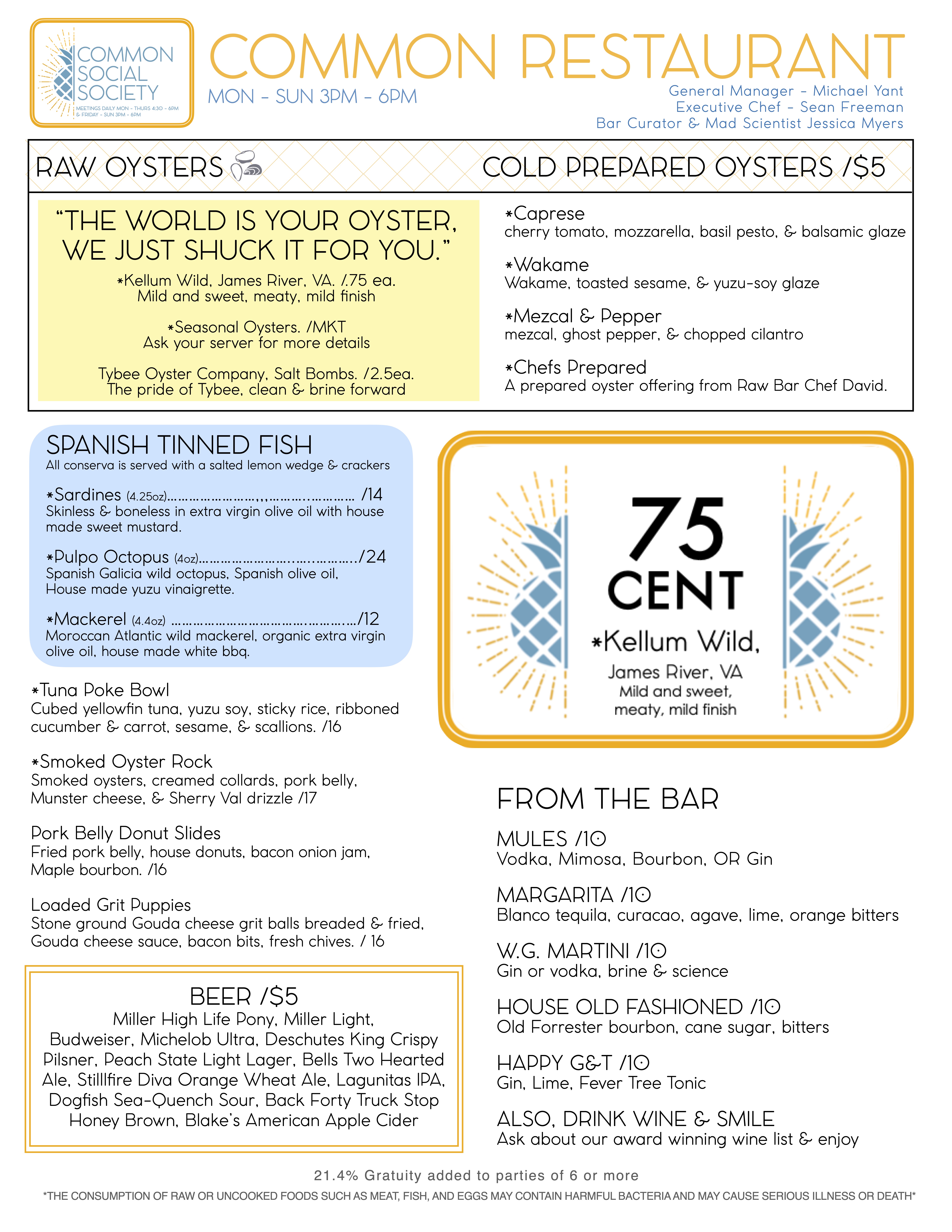 Summer Social Hours | Common Restaurant | American Restaurant in ...