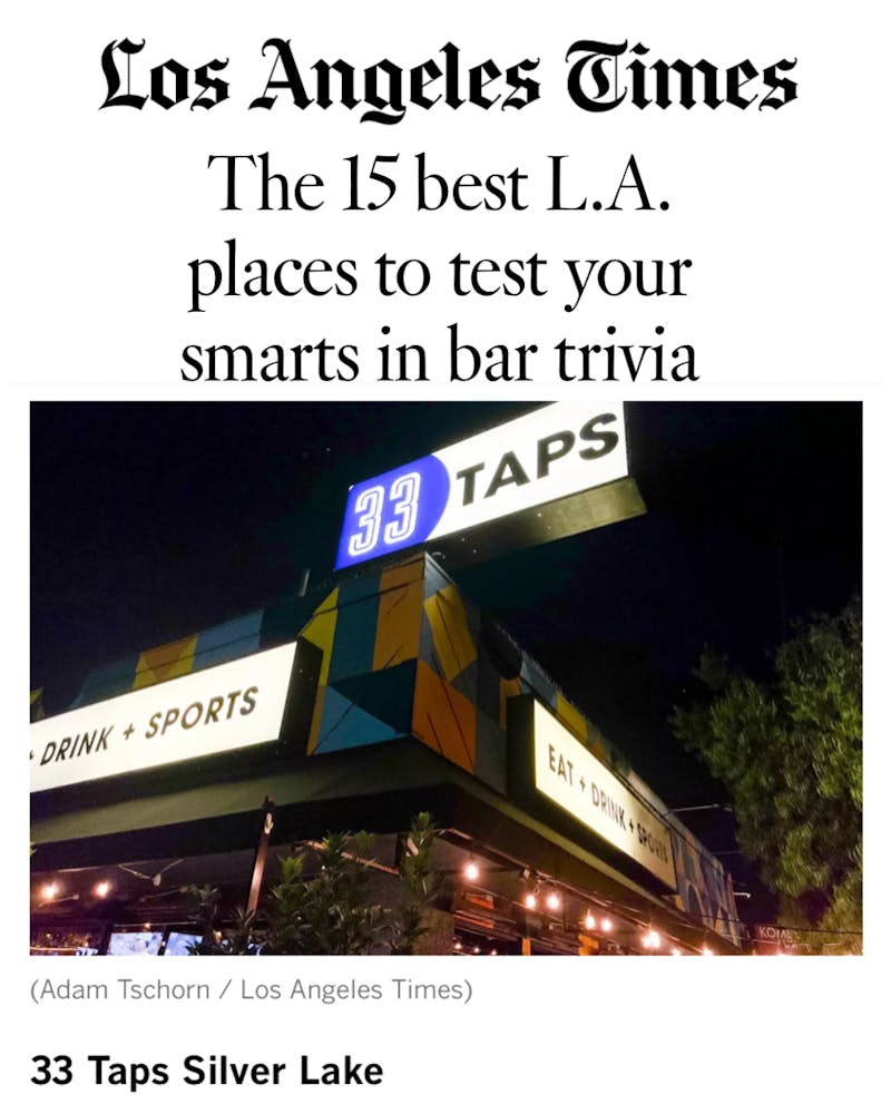 About | 33 Taps in CA