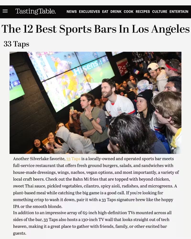 About | 33 Taps in CA