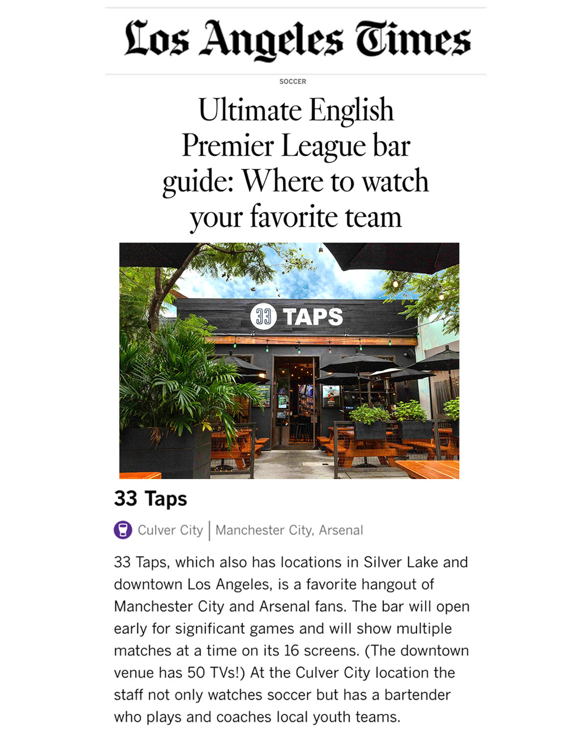 About | 33 Taps in CA