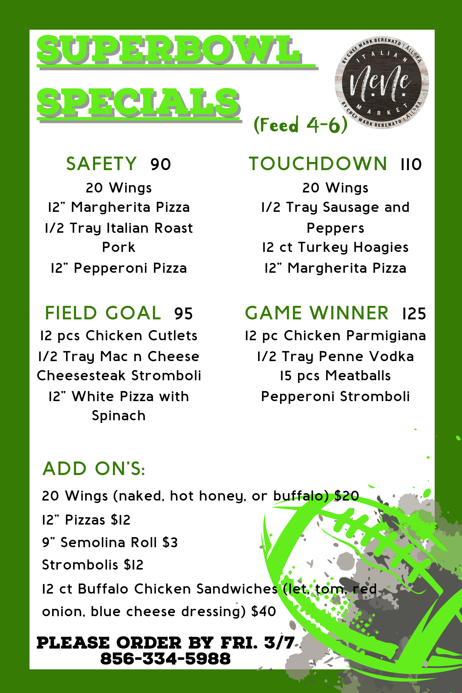 Menus | Nene's Market in Marlton, NJ