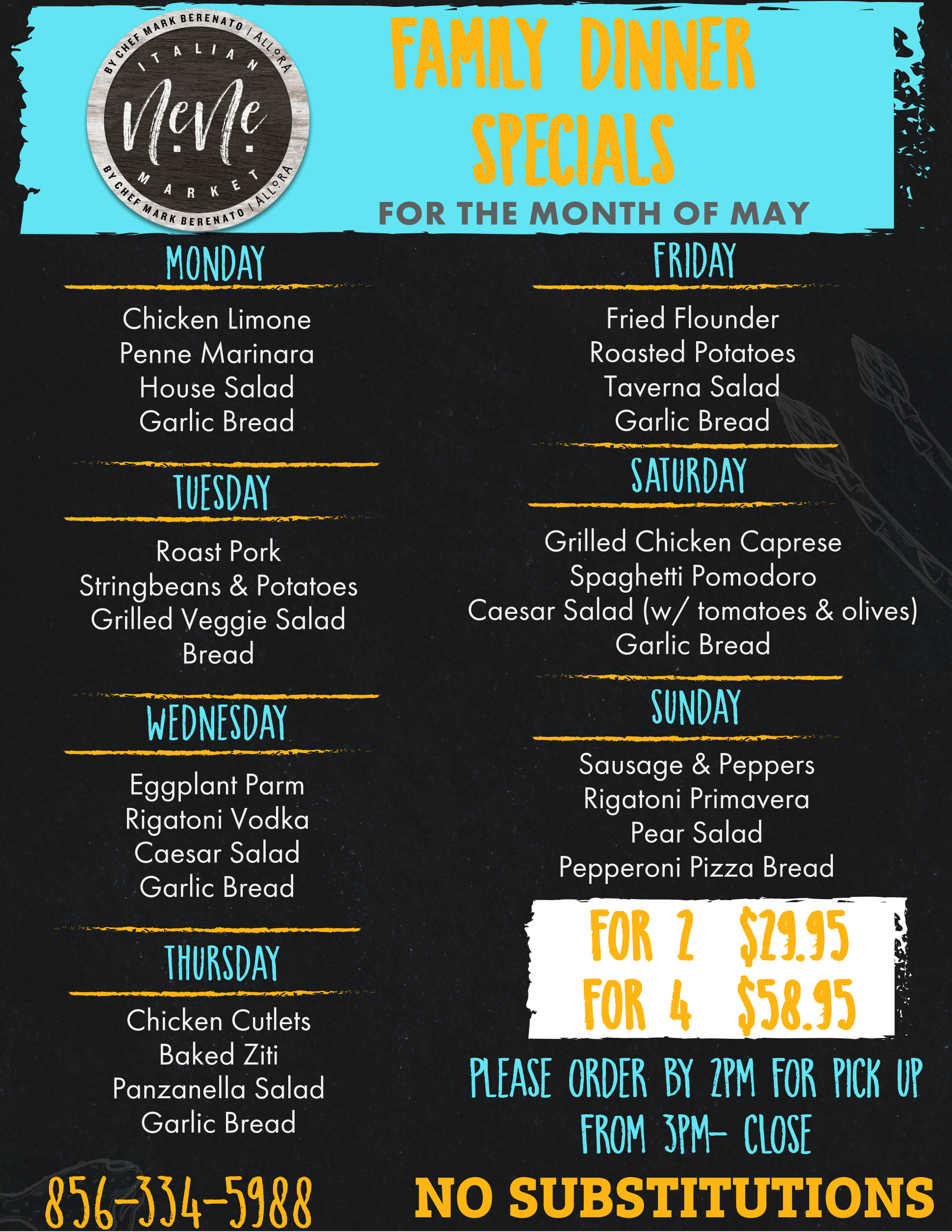 Menus | Nene's Market in Marlton, NJ