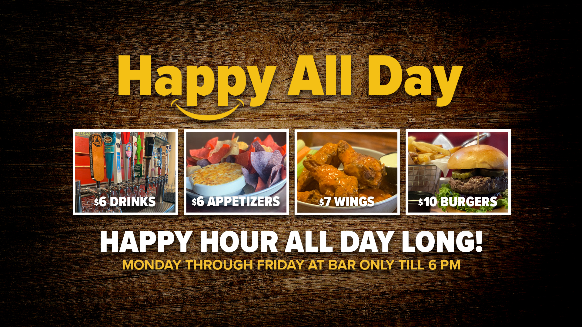 Happy Hour All Day | Prime Burger Bar Steak House in Commack NY