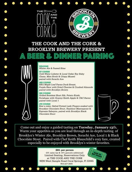 Brooklyn Brewery Beer & Dinner Pairing | The Cook & The Cork