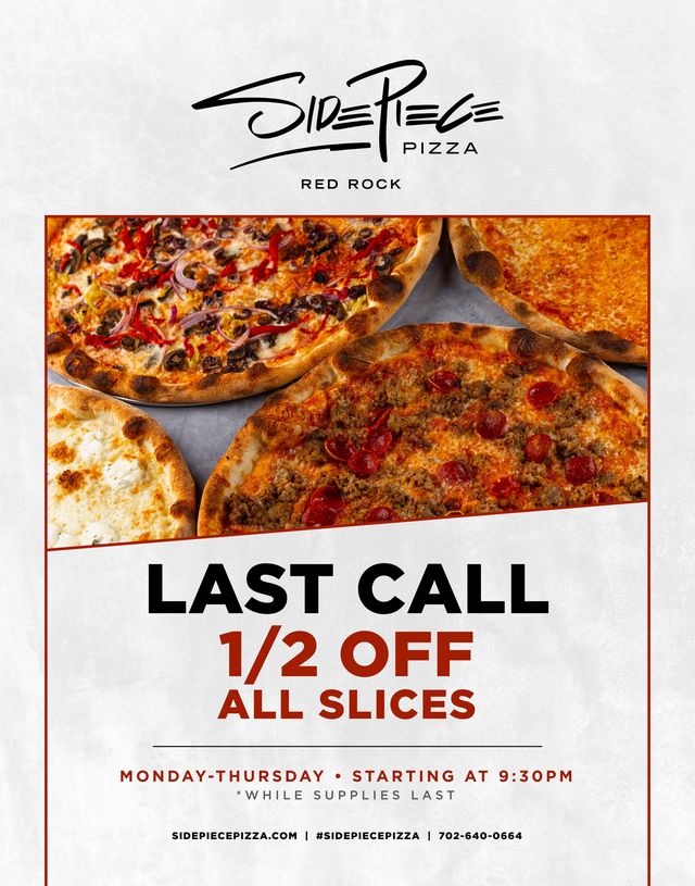Half-Off Slices at Side Piece Pizza | Summerlin Pizza