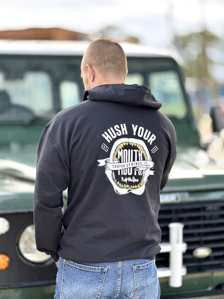 hush your mouth sweatshirt | Rusty Bellies Waterfront Grill | Seafood ...