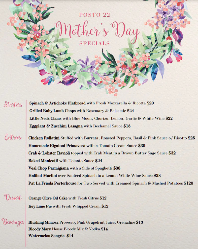 Menus | Posto 22