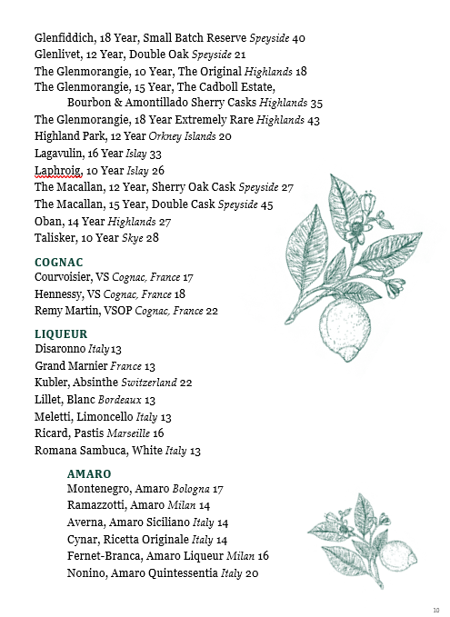 Menus | Society Cafe in New York, NY