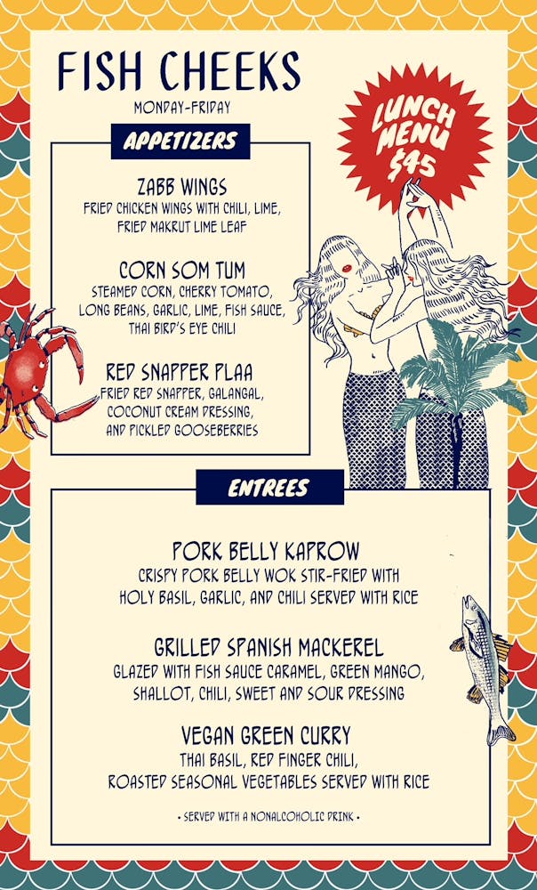 Menus | Fish Cheeks in NYC