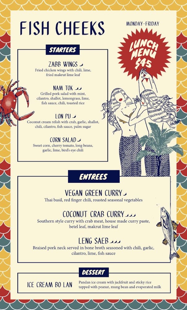 Menus | Fish Cheeks in NYC