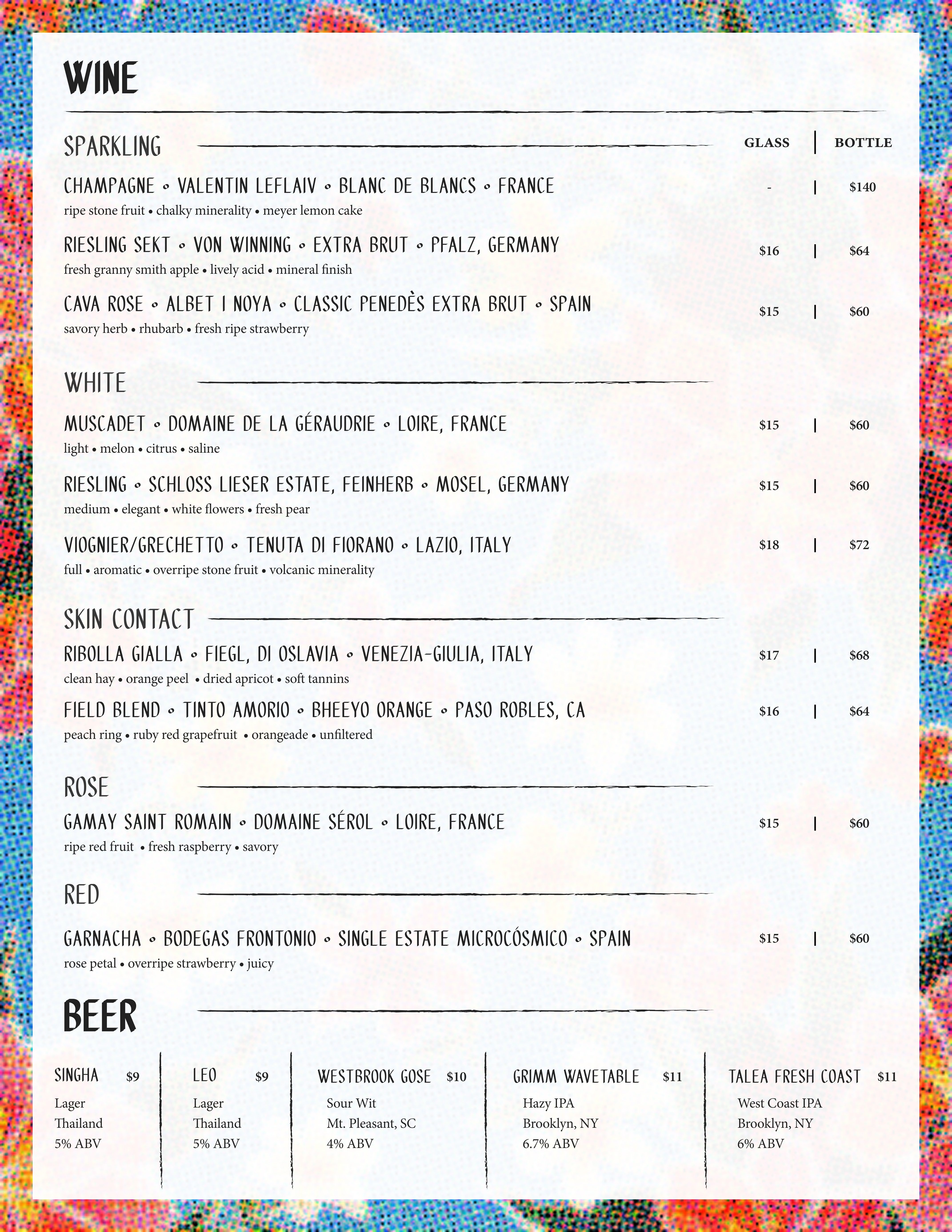 Menus | Fish Cheeks in NYC