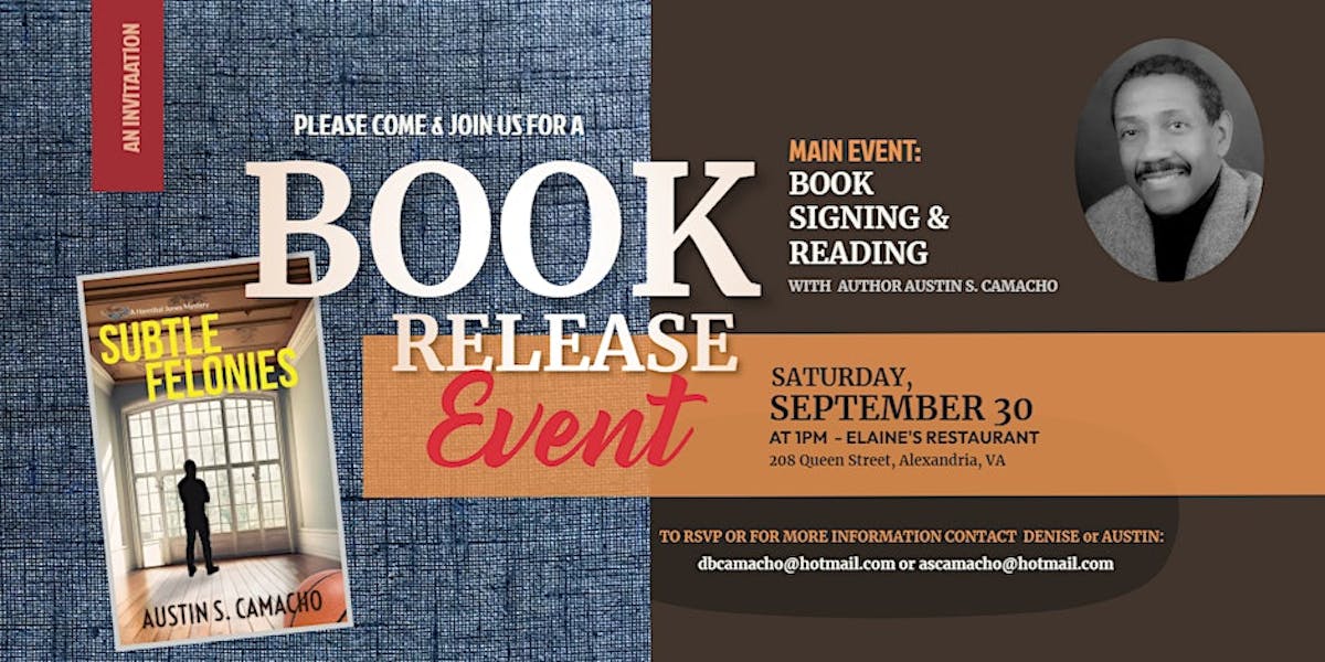 Austin Camacho Book Launch | Elaine's Restaurant | Modern Mediterranean ...