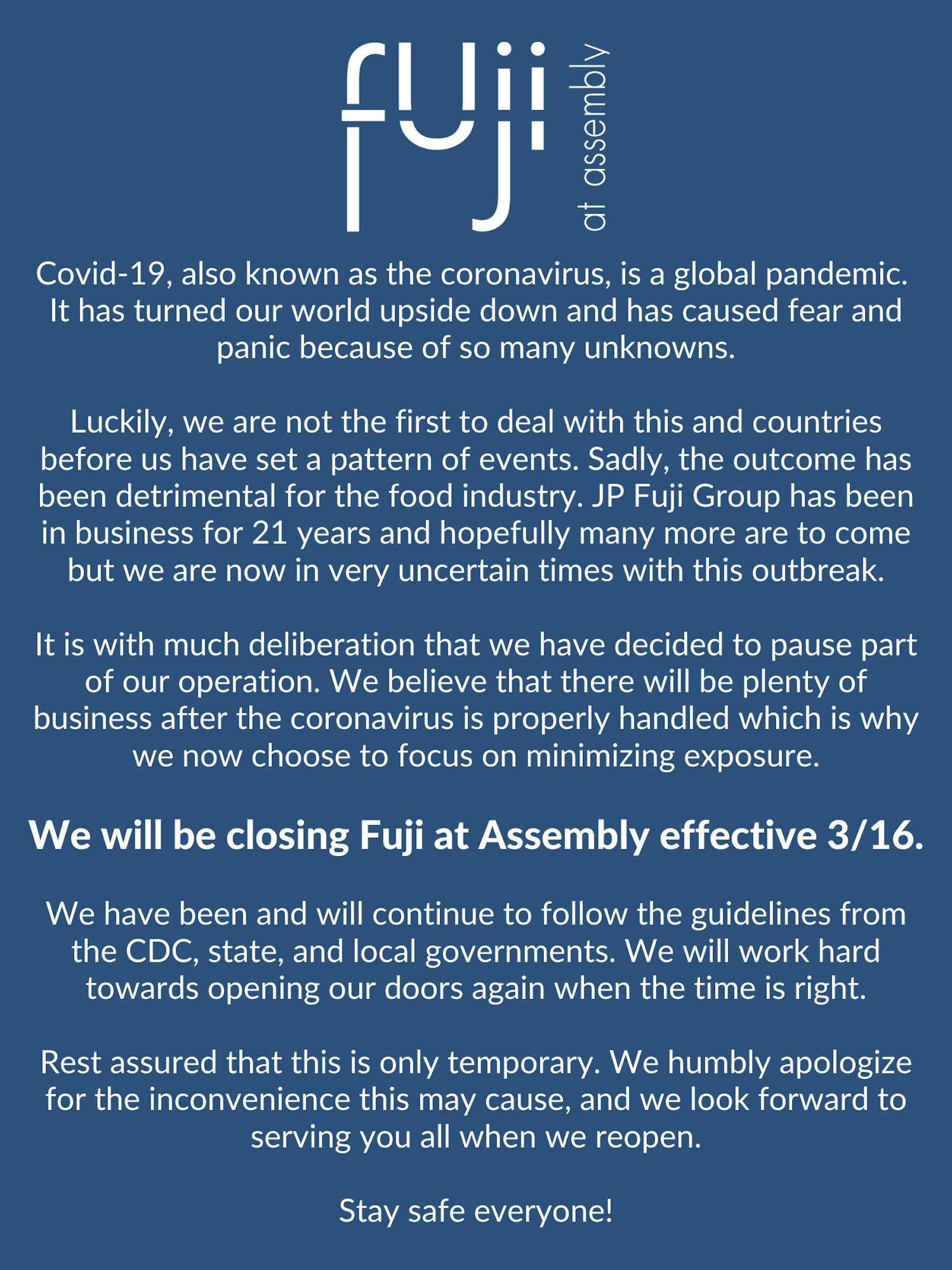 Fuji at Assembly - Brought to you by JP Fuji Group!