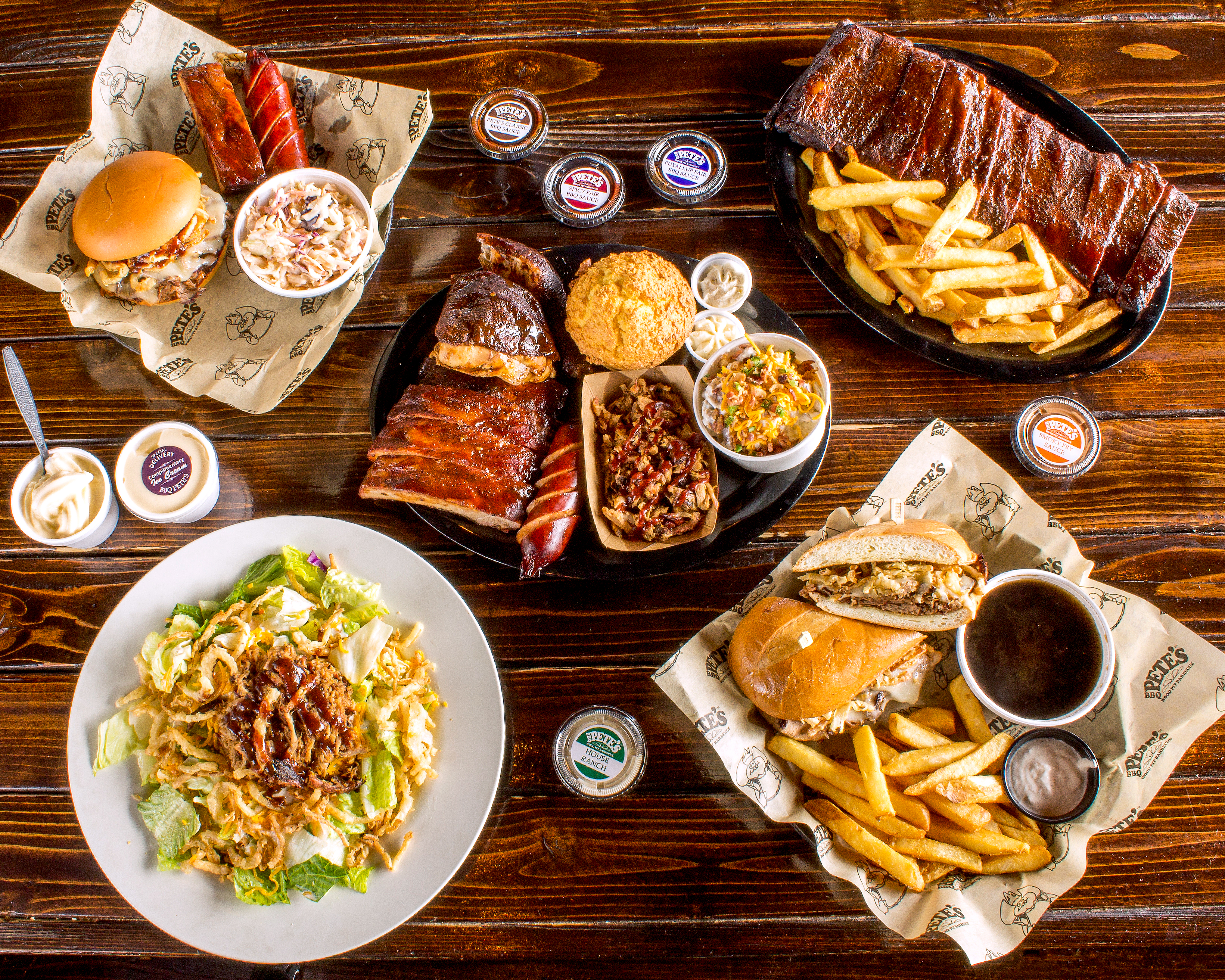 BBQ Pete's Menu for Kent & Lakewood | Ribs, Sandwiches, Brisket, Pulled ...