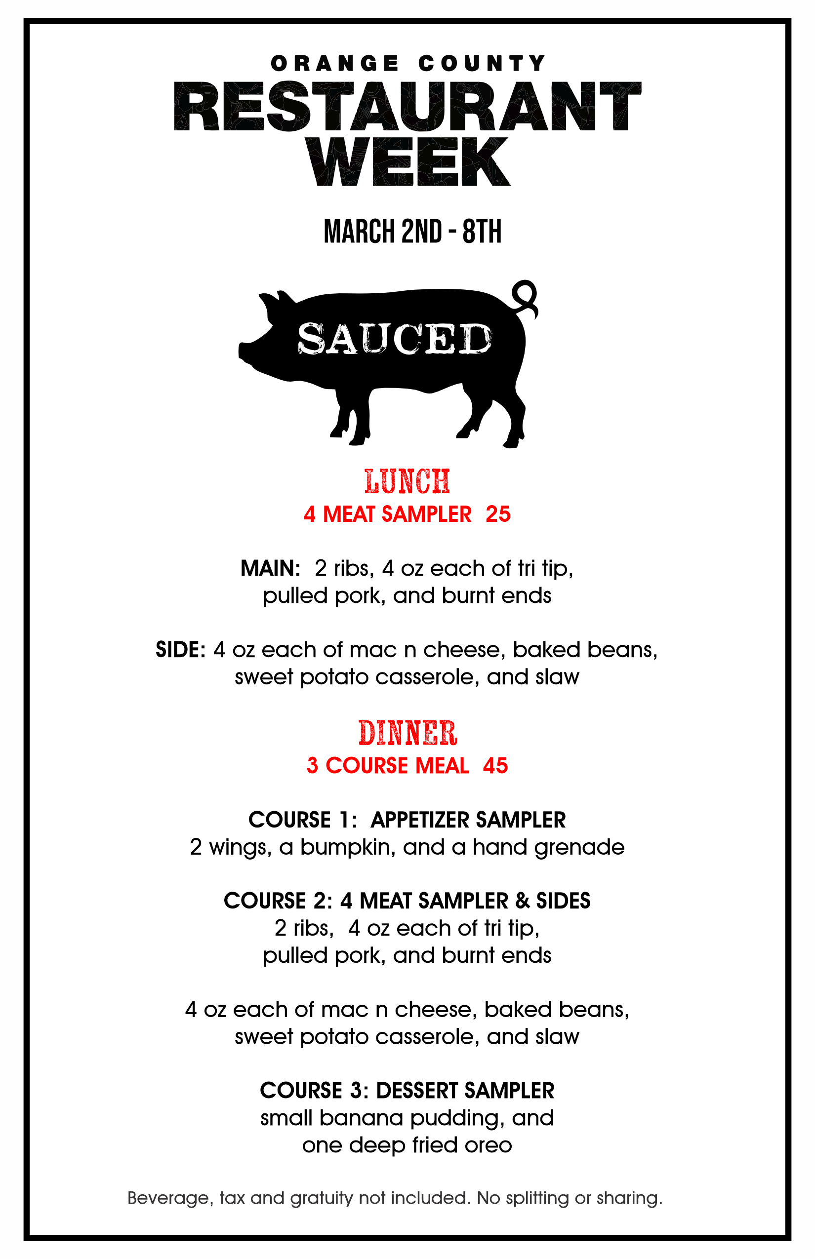 Orange | Sauced BBQ & Spirits in CA