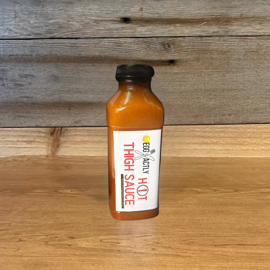 Thigh Hot Sauce | Eggxactly Breakfast Deli | Breakfast Restaurant in ...