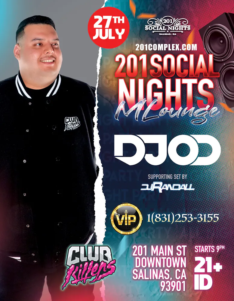 Social Nights | 201 Main | Restaurant & Bar in Salinas, CA
