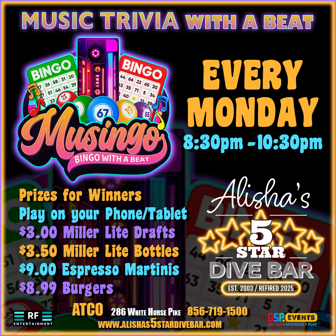 Monday Night Musingo 8:30-10:30pm | Alisha's 5 Star Dive Bar