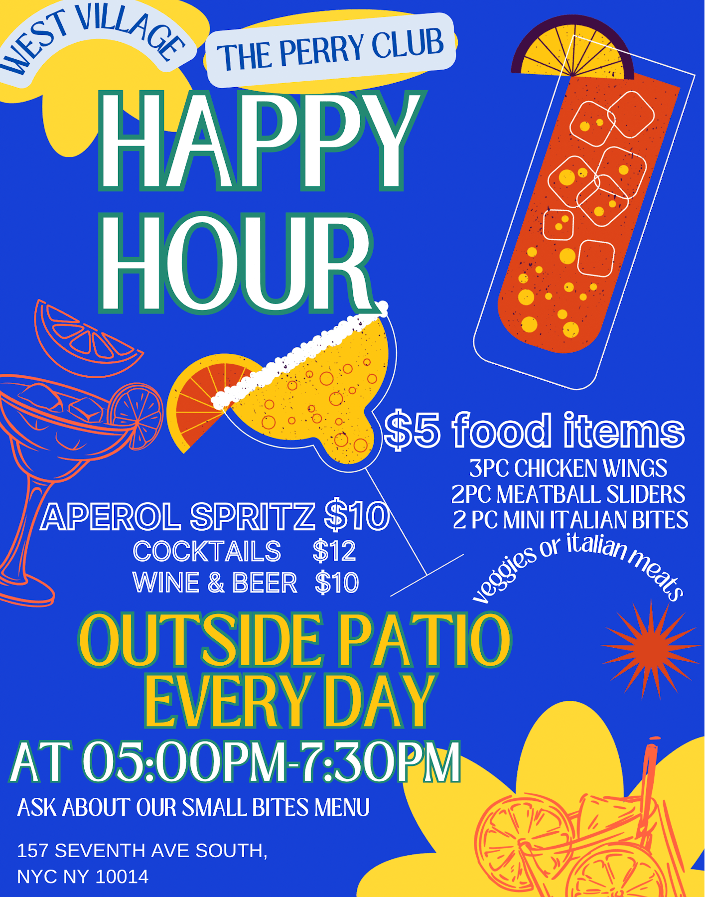 The Perry Club | Italian Restaurant in New York, NY