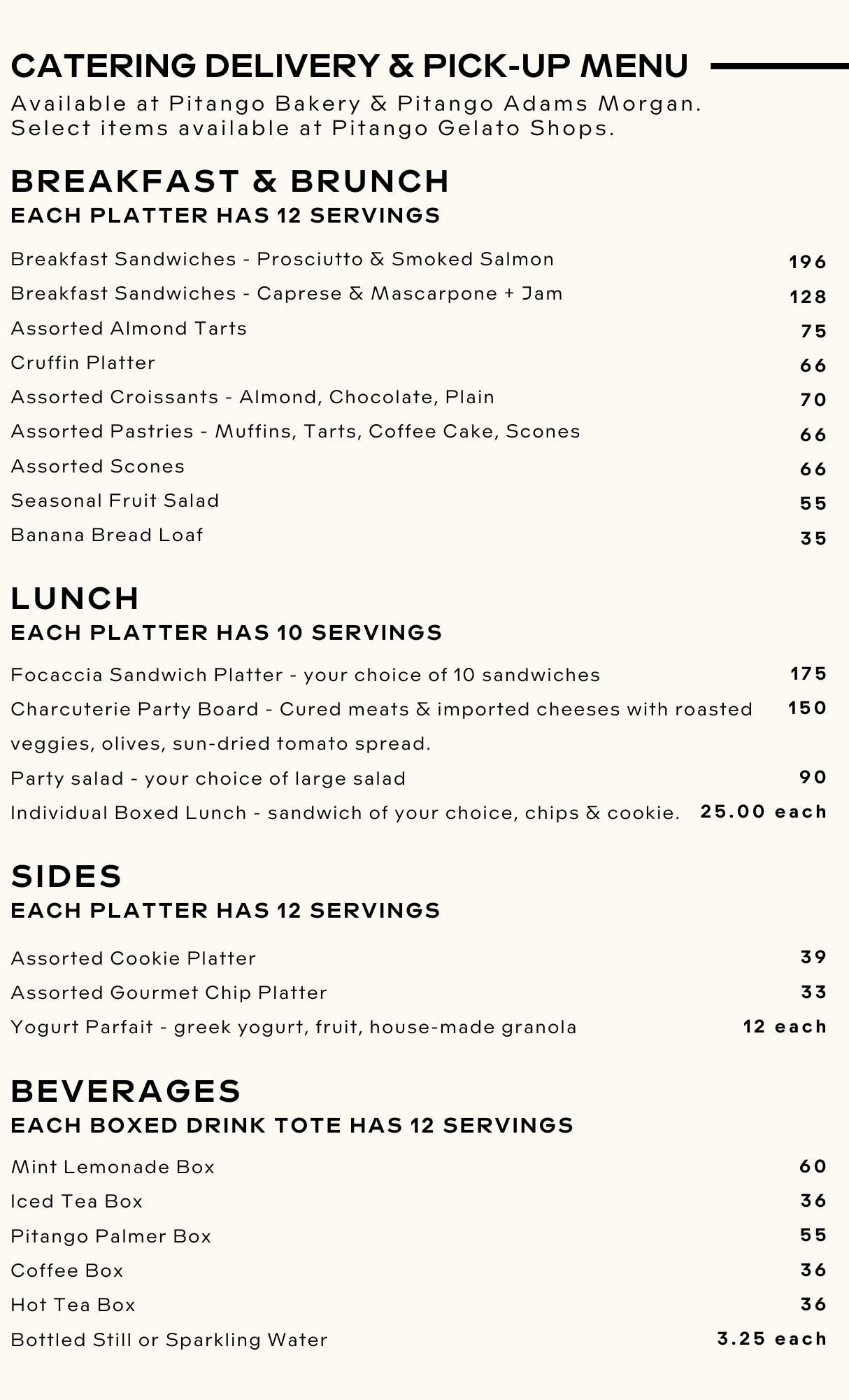 Pick-up & Delivery | Pitango Gelato in MD, DC & VA