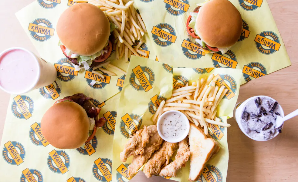 Menus | Wally's Burger Express in Austin, TX