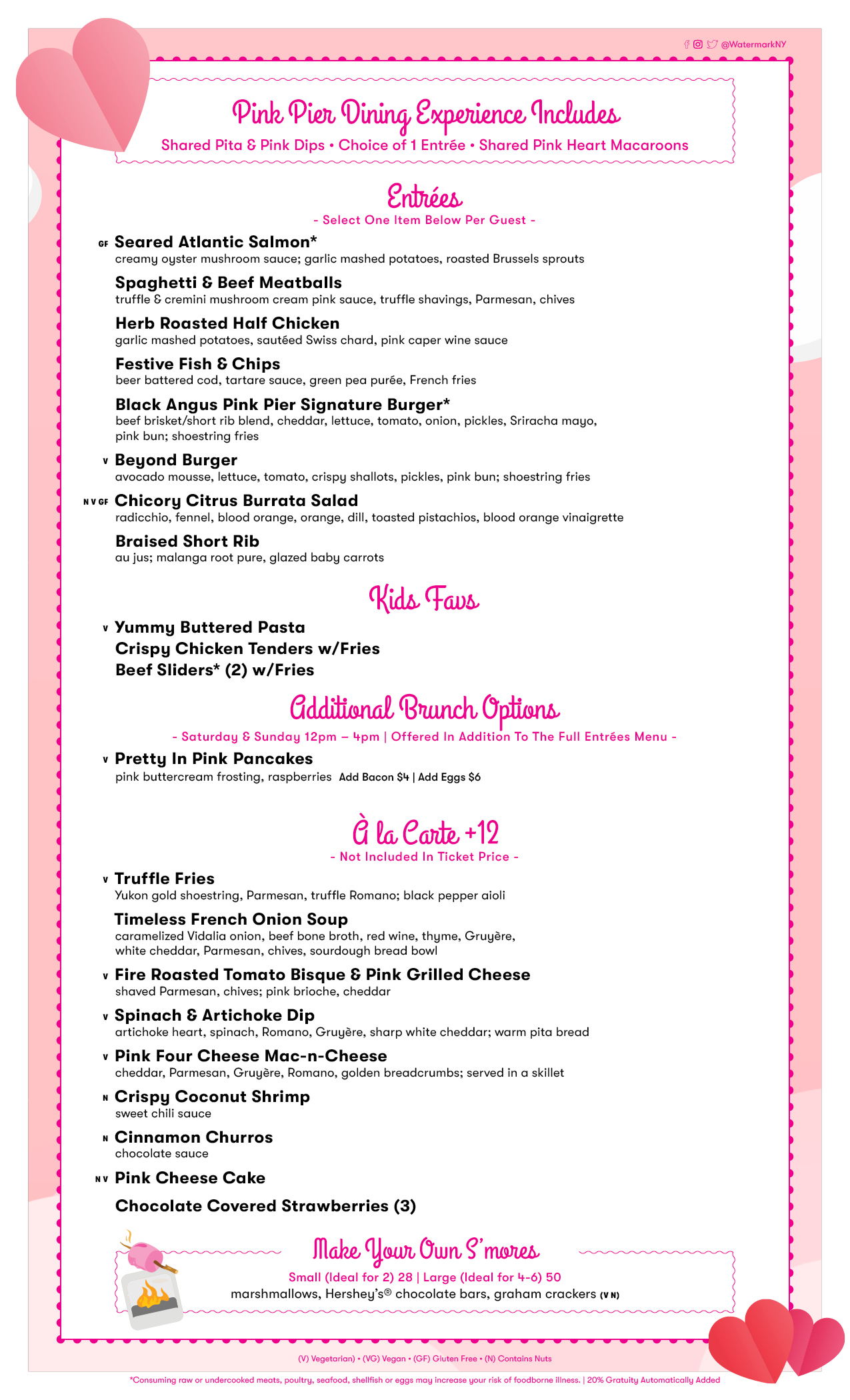 Menus | Watermark Bar in New York City