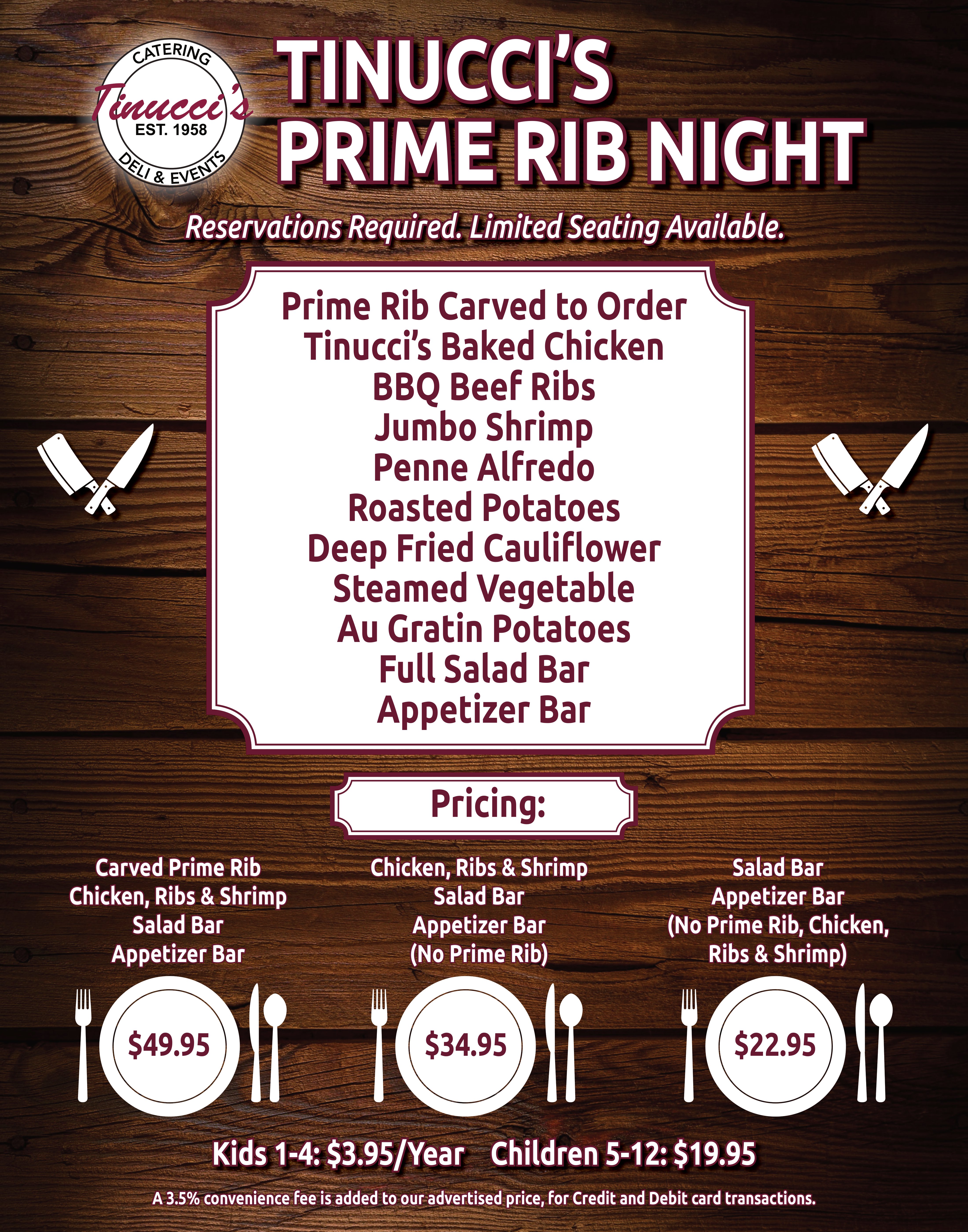 Special Meal Promotions Tinucci's in Newport, MN