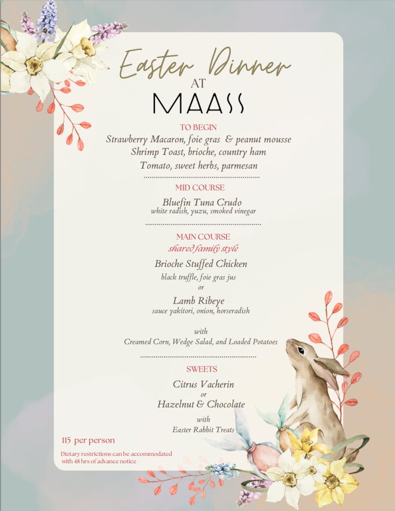 Menu | MAASS in Fort Lauderdale, FL