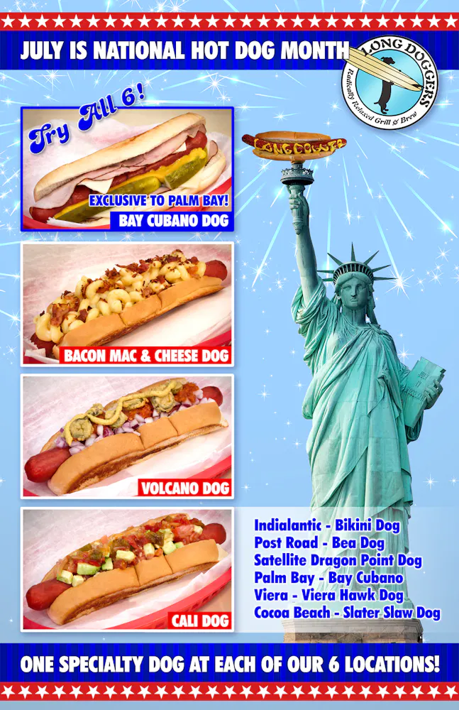 Palm Bay | Hours + Location | Long Doggers | Radically Relaxed Grill & Brew