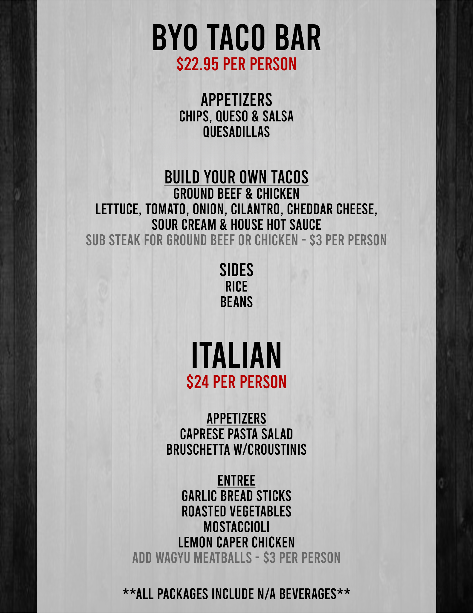 Chop'd Party Packages in Plainfield Illinois