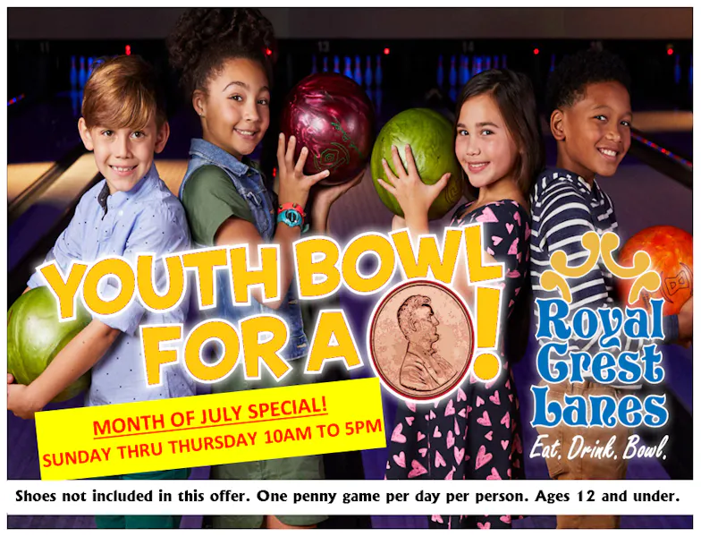 JULY BOWLING SPECIALS | Wayne and Larry's | Royal Crest Lanes | Sports ...
