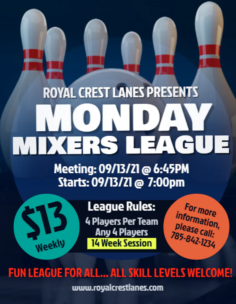 2021 - 2022 Fall Leagues | Wayne and Larry's | Royal Crest Lanes ...