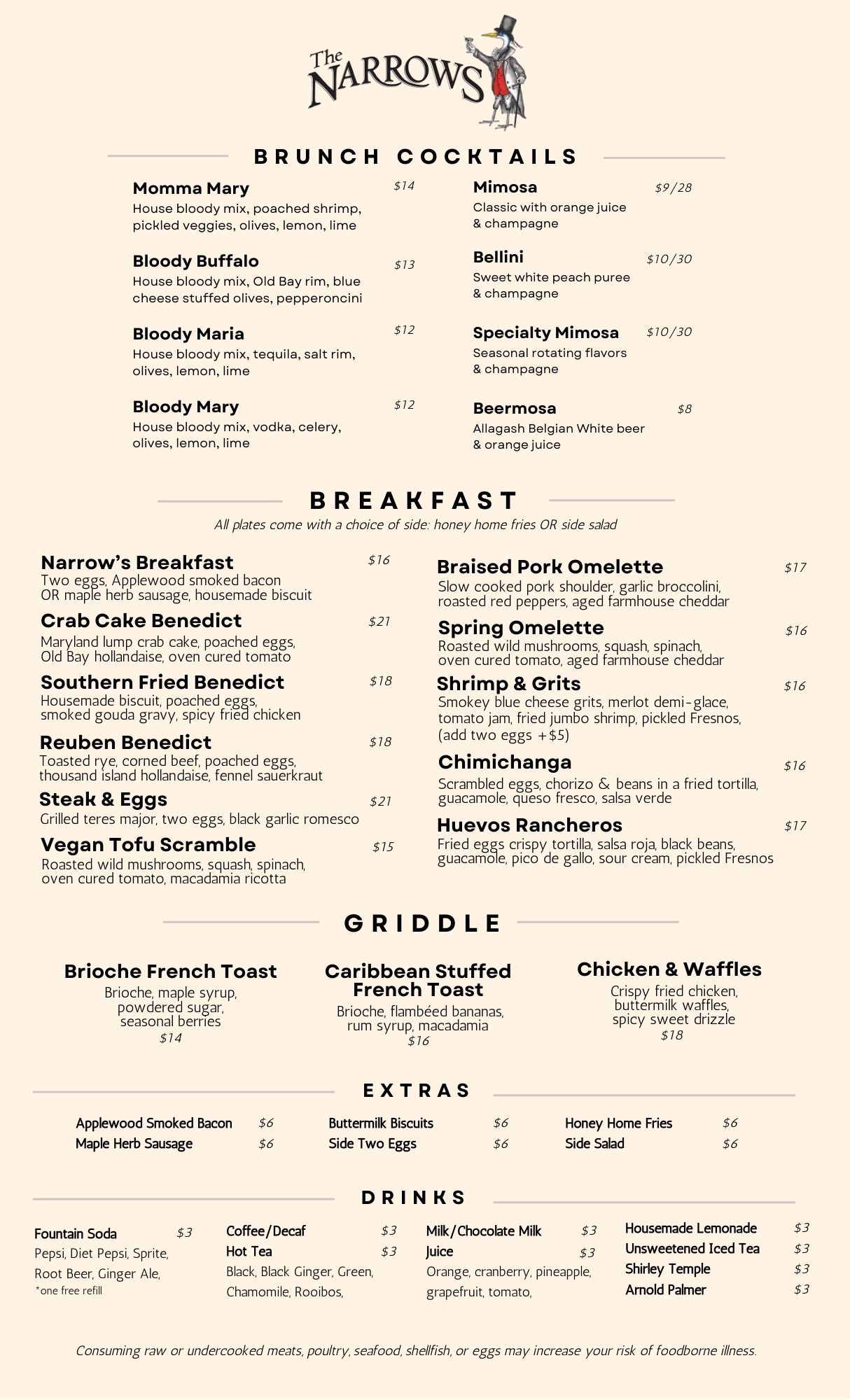 MENUS | The Narrows