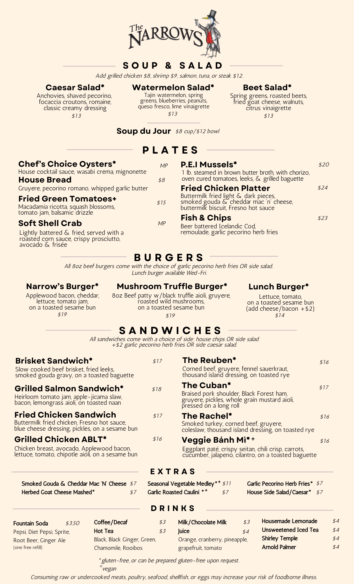 MENUS | The Narrows