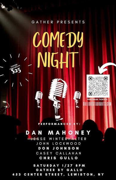 Comedy Night at Gather by GALLO | Gallo Restaurants | Gallo Family ...