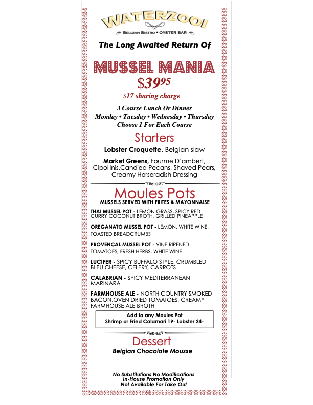 Mussel Mania | Waterzooi | Belgian Restaurant in NY