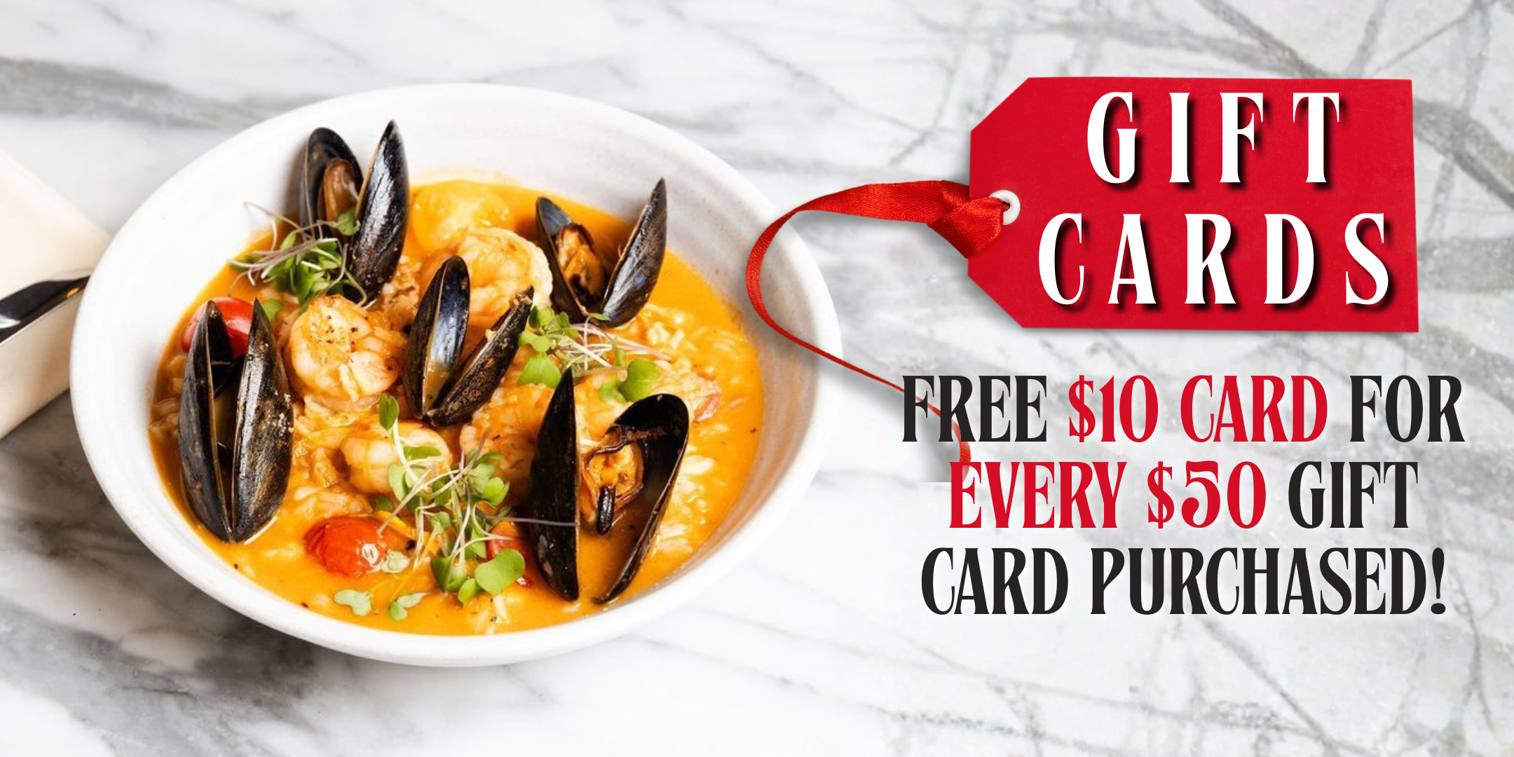 Bonus Gift Cards at King & Rye