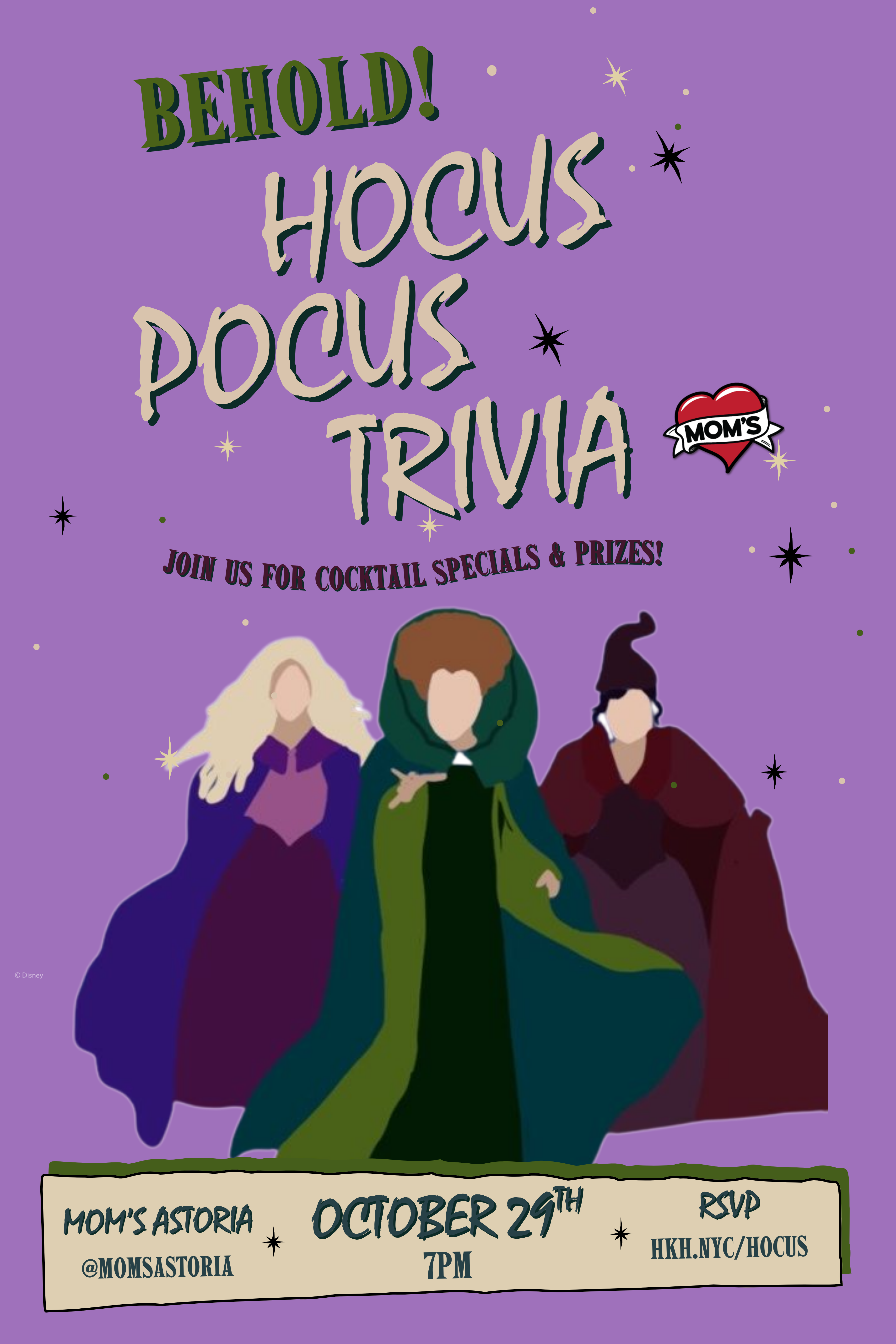 Tipsy Trivia Astoria: Hocus Pocus | Mom's Kitchen & Bar | American ...