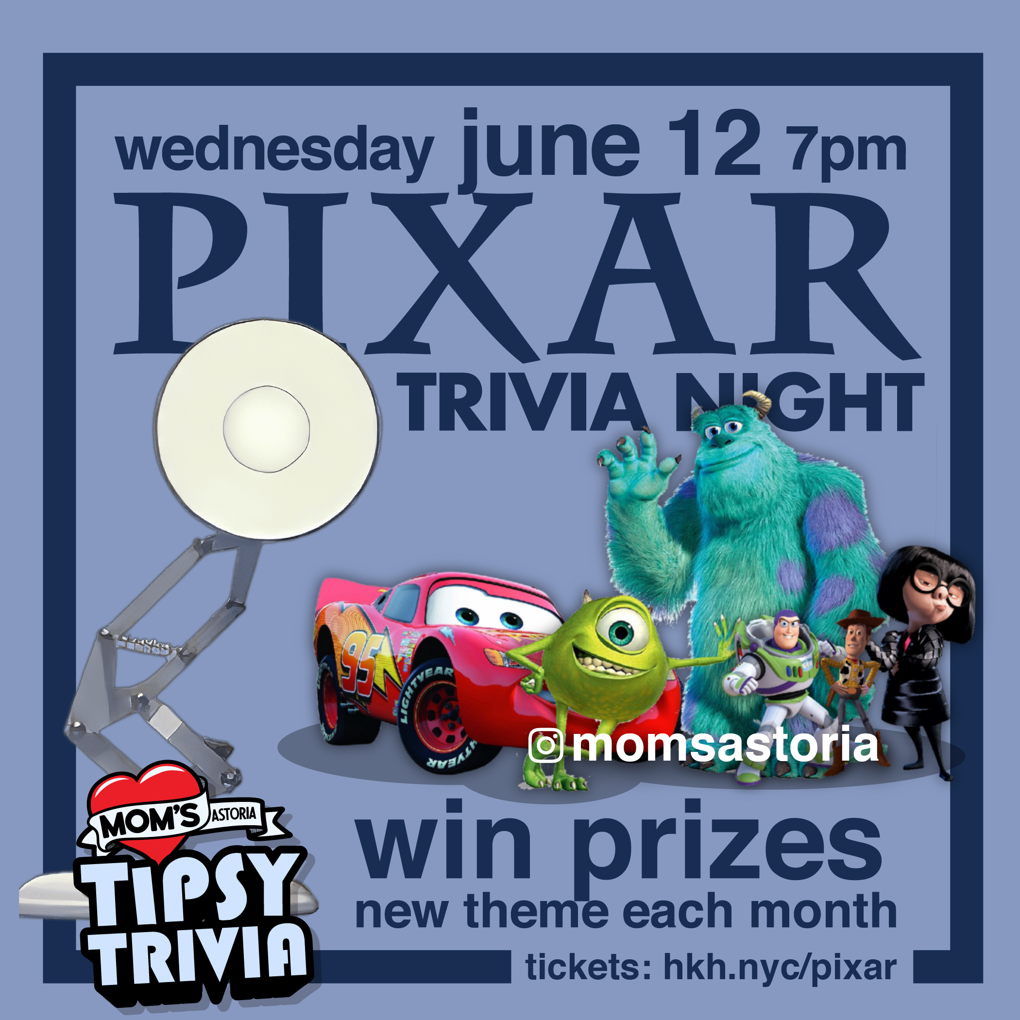 Mom's Tipsy Trivia: PIXAR - Astoria | Mom's Kitchen & Bar | American ...
