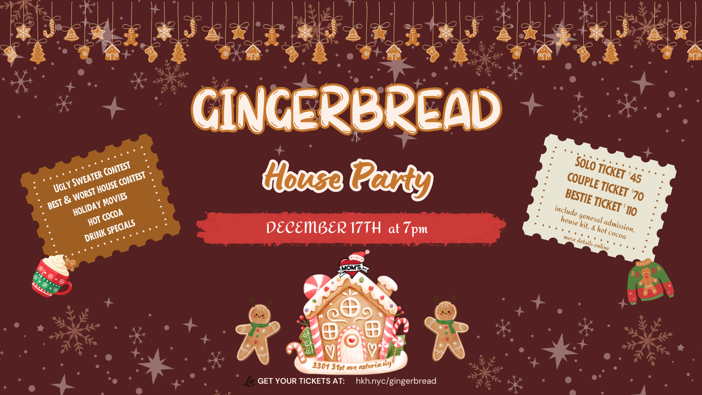 Gingerbread House Making Party- Astoria | Mom's Kitchen & Bar ...