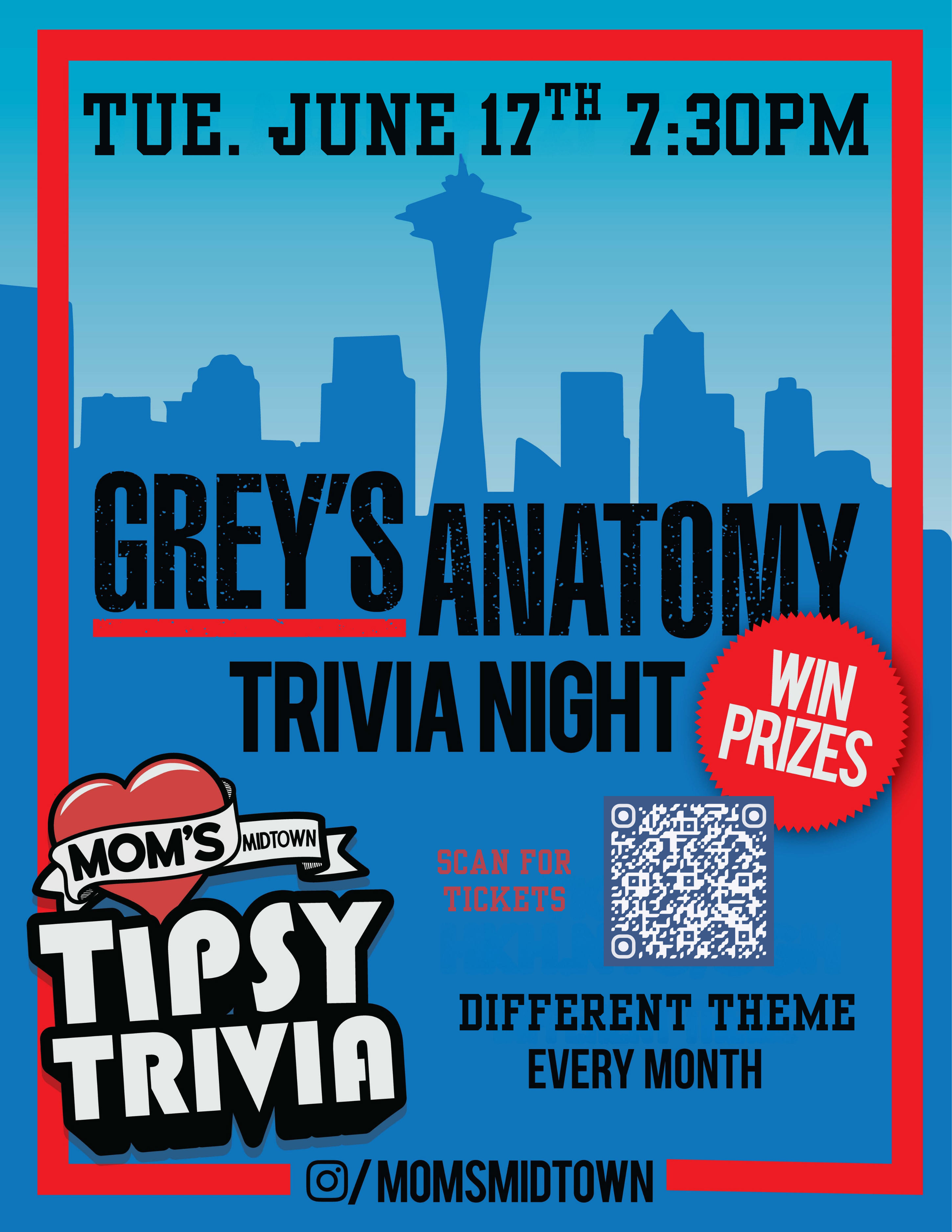 TIPSY TRIVIA: Grey's Anatomy - Midtown | Mom's Kitchen & Bar | American Restaurant in NYC