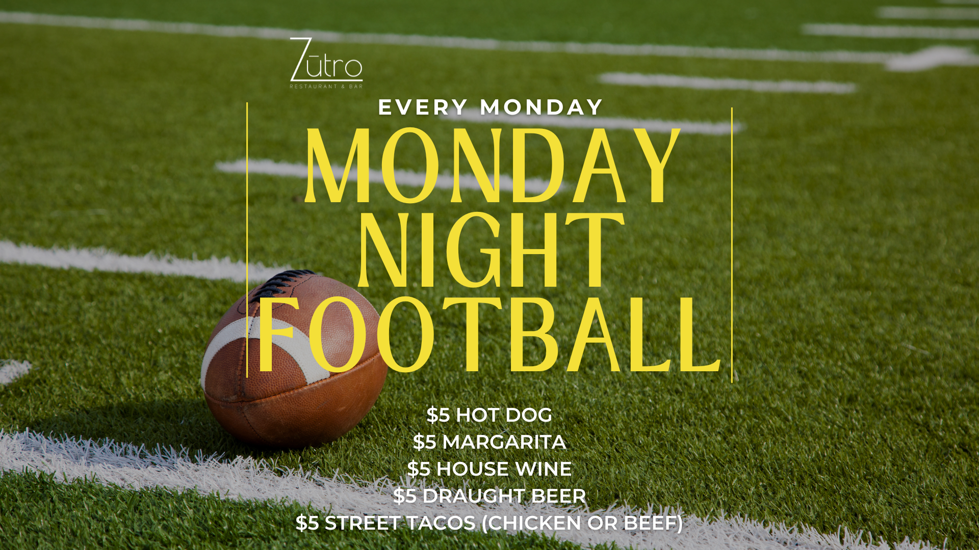 Monday Night Football at Zutro | Z on 23 Rooftop Bar
