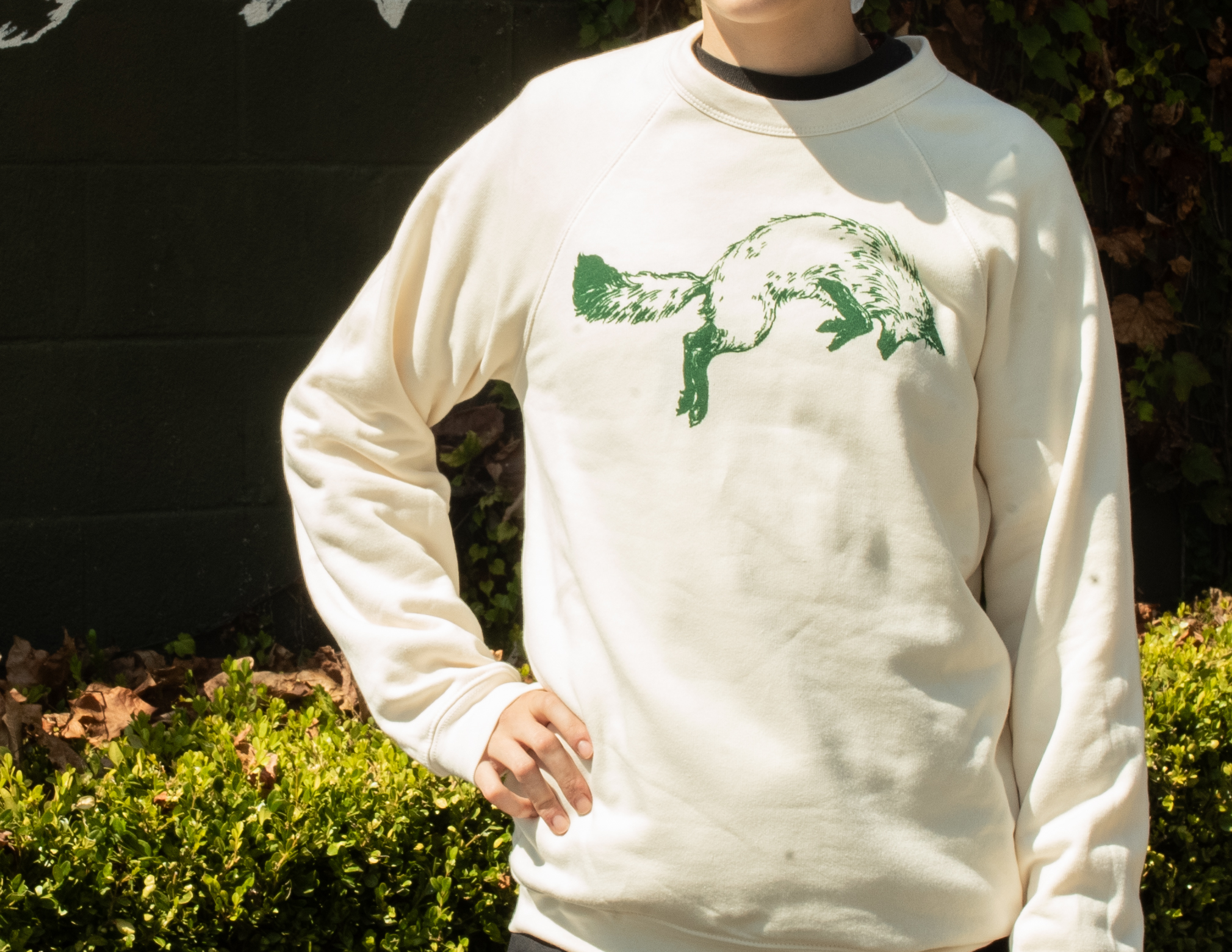 Cream Fox in the Snow Crewneck Sweatshirt | Fox in the Snow