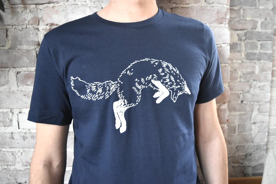 Blue T-shirt | Fox in the Snow