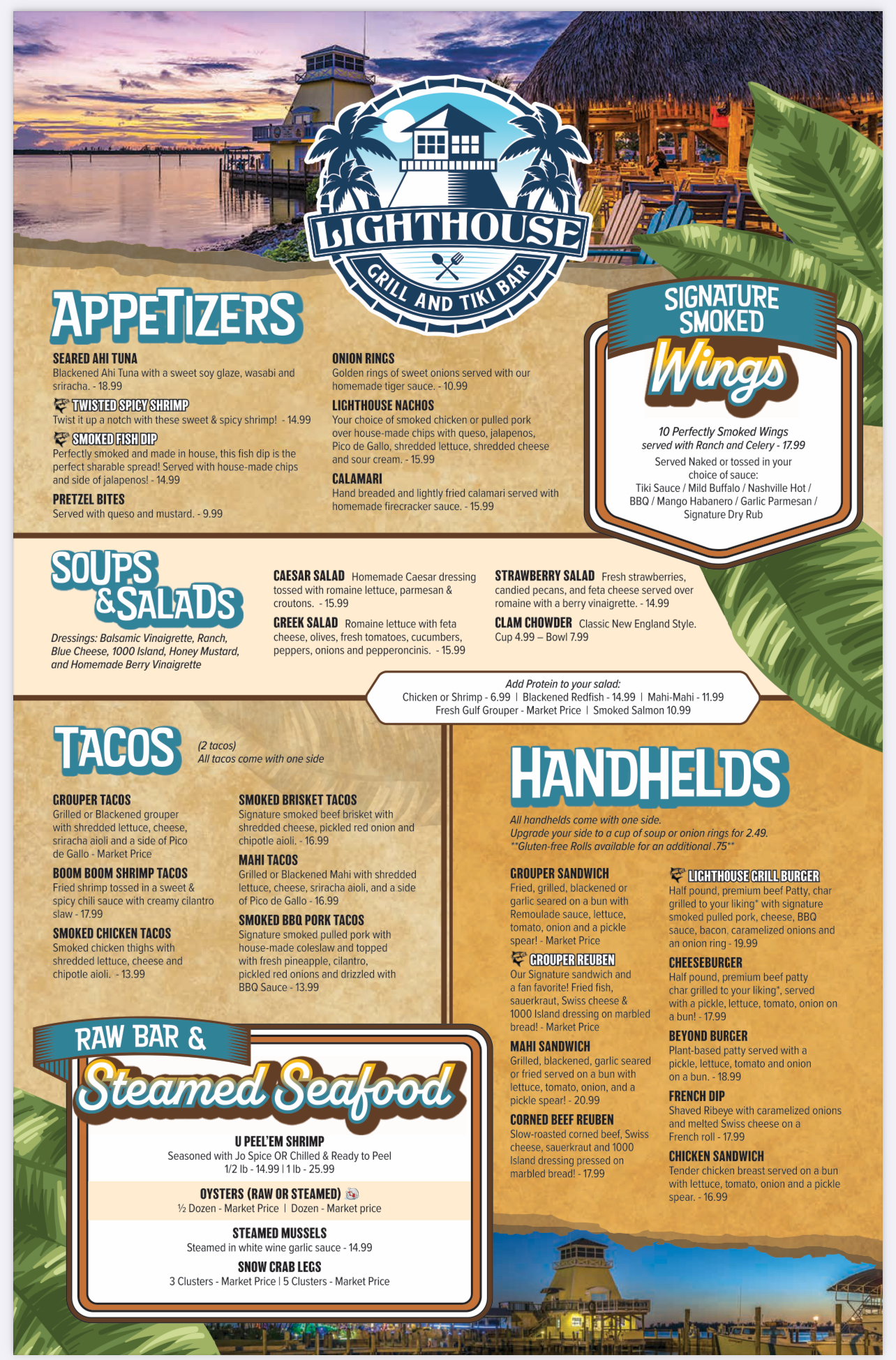 Menus | The Lighthouse Grill in Englewood, FL