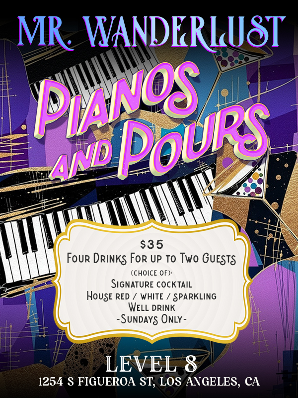 “Piano & Pours” | Every Sunday @ Mr Wanderlust | Restaurant, Lounge ...