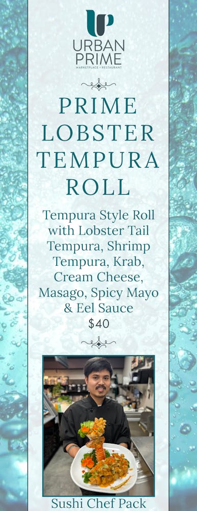 Menus | Urban Prime in Melbourne, FL