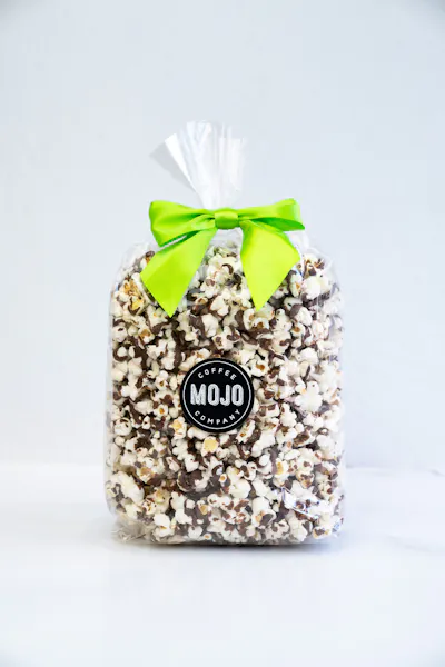 Chocolate Drizzled Popcorn | Mojo Coffee Company Hoboken | Coffee Shop ...