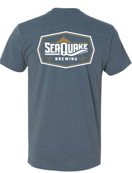 Blue/Gold Seaquake Shirt | SeaQuake Brewing | Brewery in Crescent City, CA