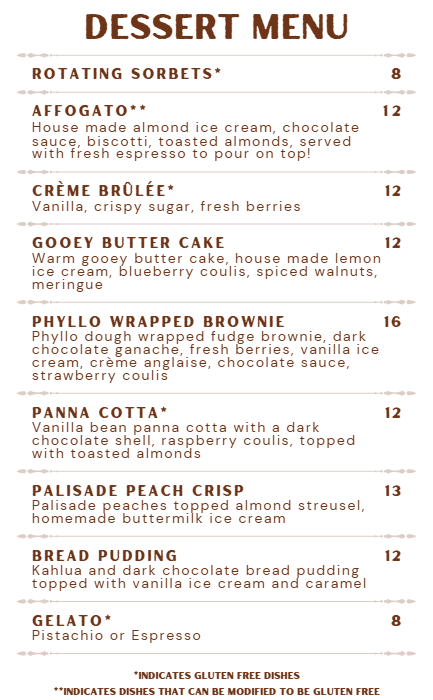Menus | Ya Ya's Euro Bistro Denver in Greenwood Village, CO